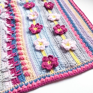 Crochet Spring Stitch Sampler Blanket Pattern, Modern Stitch Sampler ...