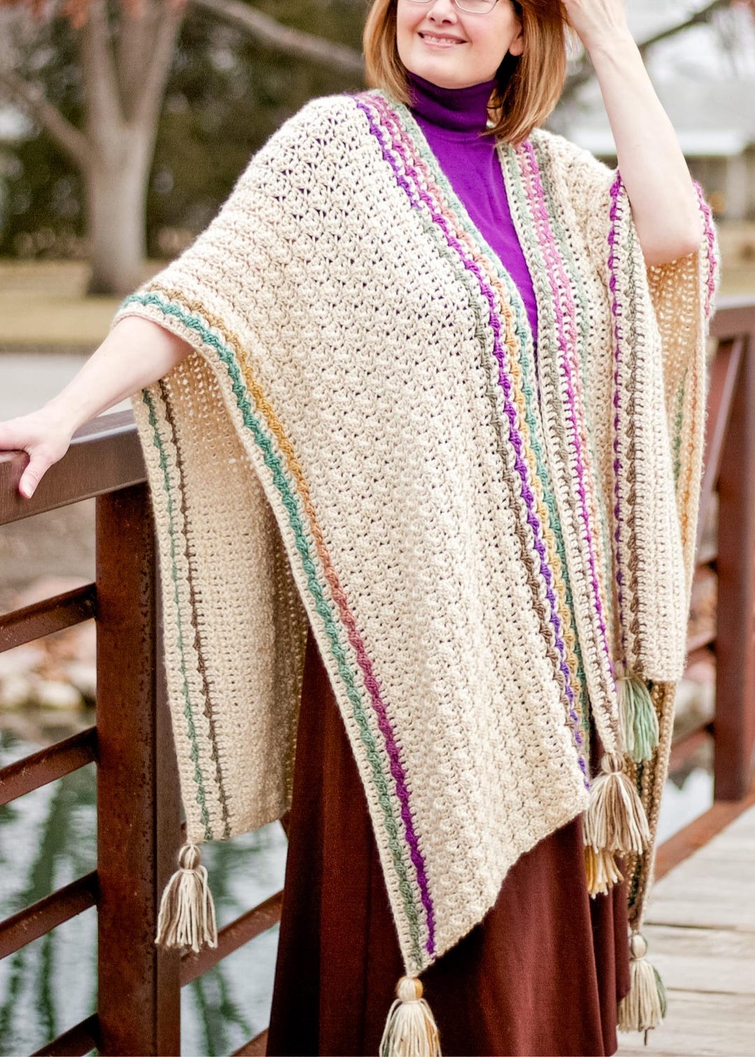 Crochet Pattern Ruana Wrap Pattern, Crochet Ruana, Crochet Poncho ...