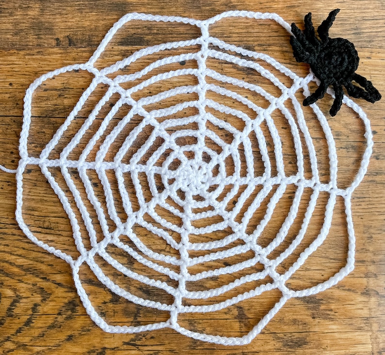 Crochet Halloween Spider Web Spider Appliqué Pattern PDF Set - Etsy