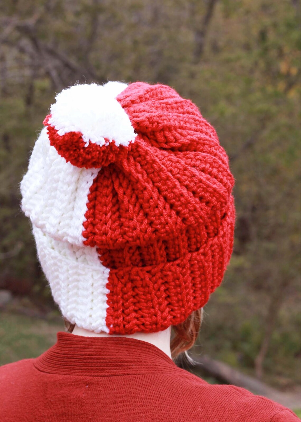 Crochet Modern Color Block Hat Pattern, Crochet Color Block Hat School ...