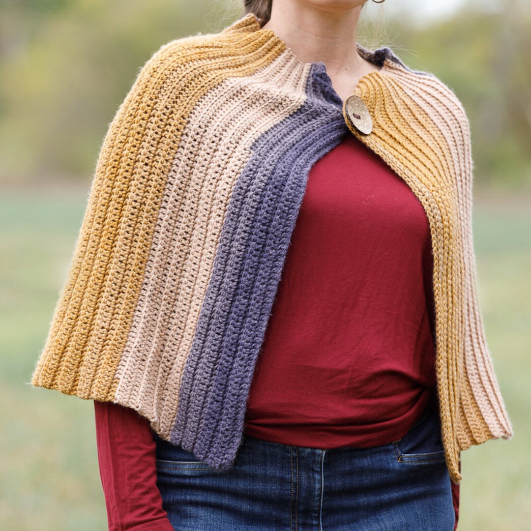 Crochet Cape Pattern Flattering Cape Poncho Pattern, Crochet Beginner ...