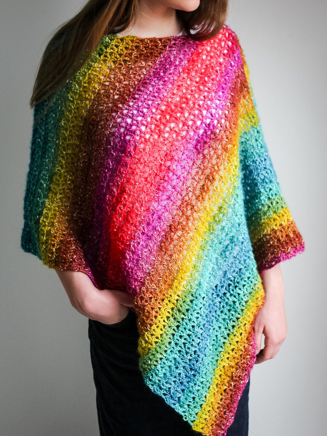 Crochet Pattern Poncho Wrap Pattern, Crochet Lacy Wrap Poncho, Crochet ...