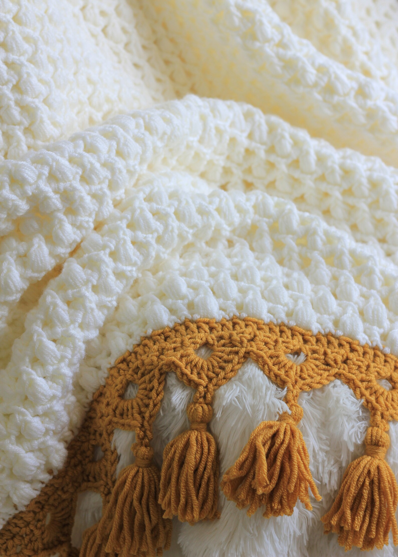 Crochet Bulky Puff Stitch Blanket Pattern PDF Instant - Etsy