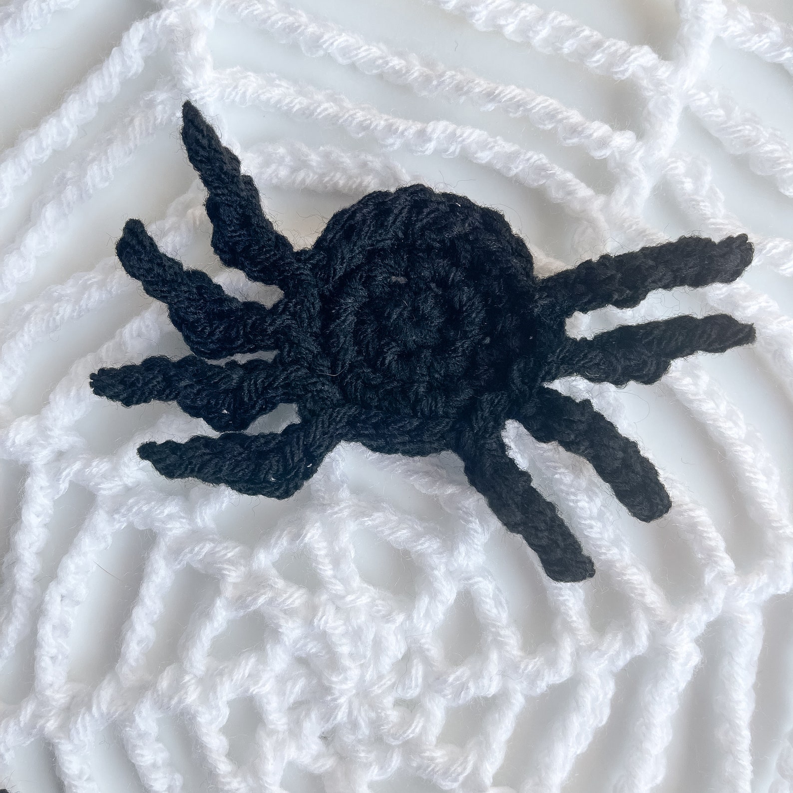 Crochet Halloween Spider Web Spider Appliqué Pattern PDF Set - Etsy