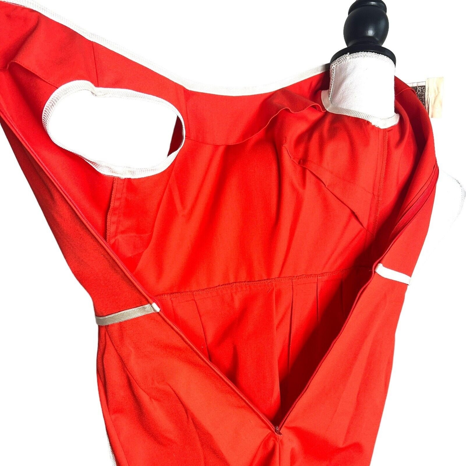 Vintage 60's Pat Premo California A-line Dress Pockets Orange/white ...