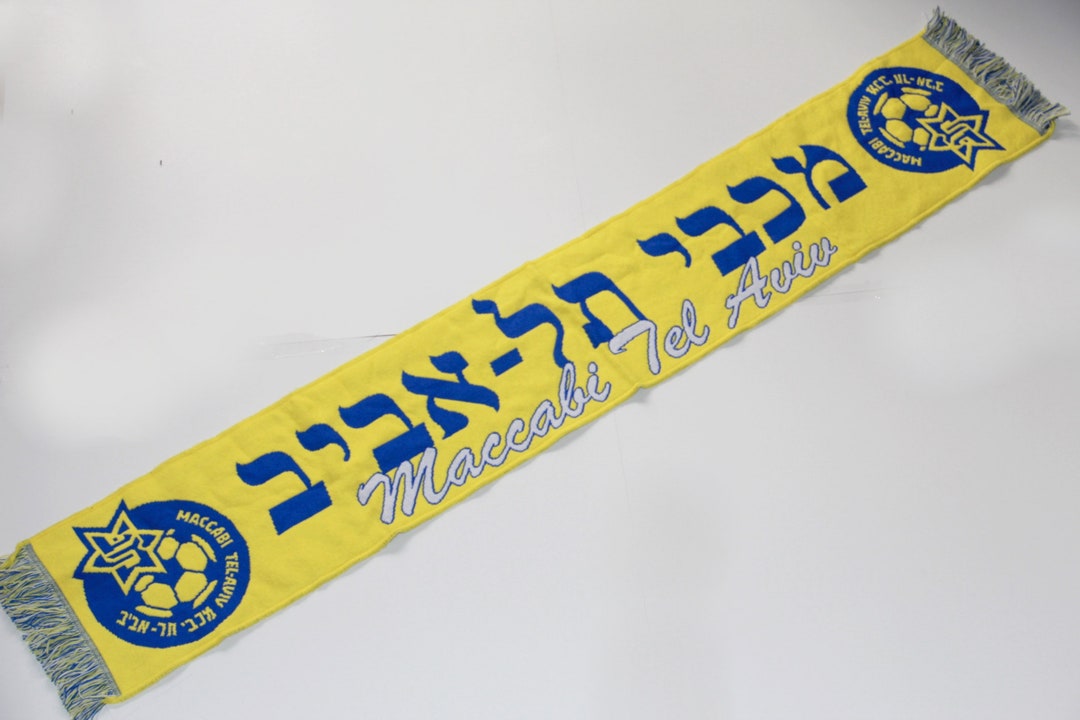 Scarf Maccabi Tel Aviv Sciarpa Scarves Gift Sa 100% ACRYLIC FAN Jersey ...