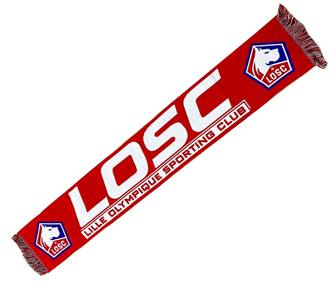 Scarf Football Lille Losc New France Calcio Sciarpa Scarves - Etsy