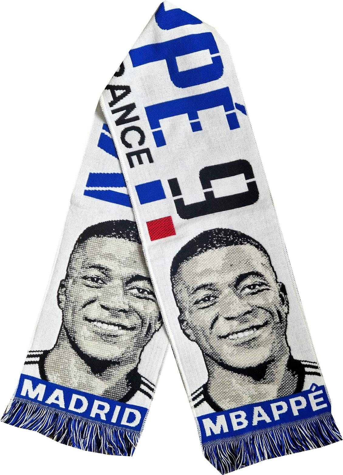 Scarf Kylian Mbappe Madrid Calcio Sciarpa Scarves Gift Sa 100% ACRYLIC ...