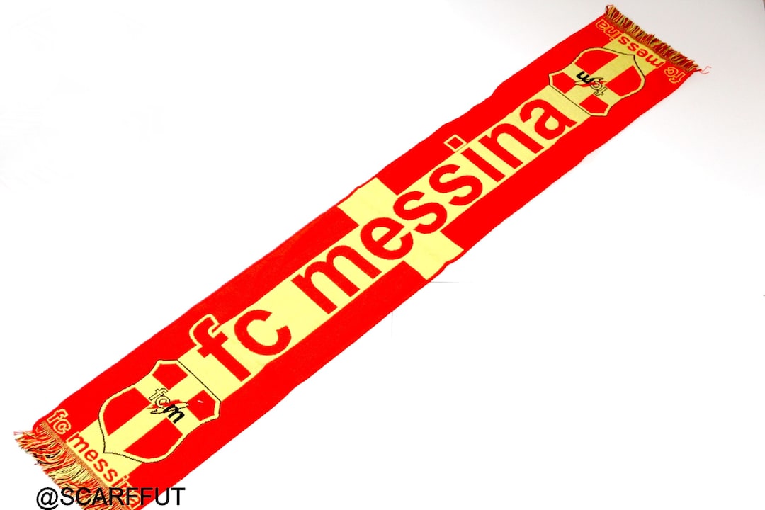 Scarf Messina Football Club Fcm Team Italia Scarves Gift 100% ACRYLIC ...