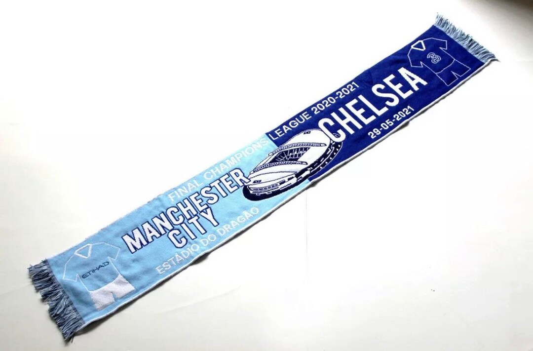 Scarf Chelsea England Vs Manchester Stadium Scarves Gift 100% ACRYLIC ...