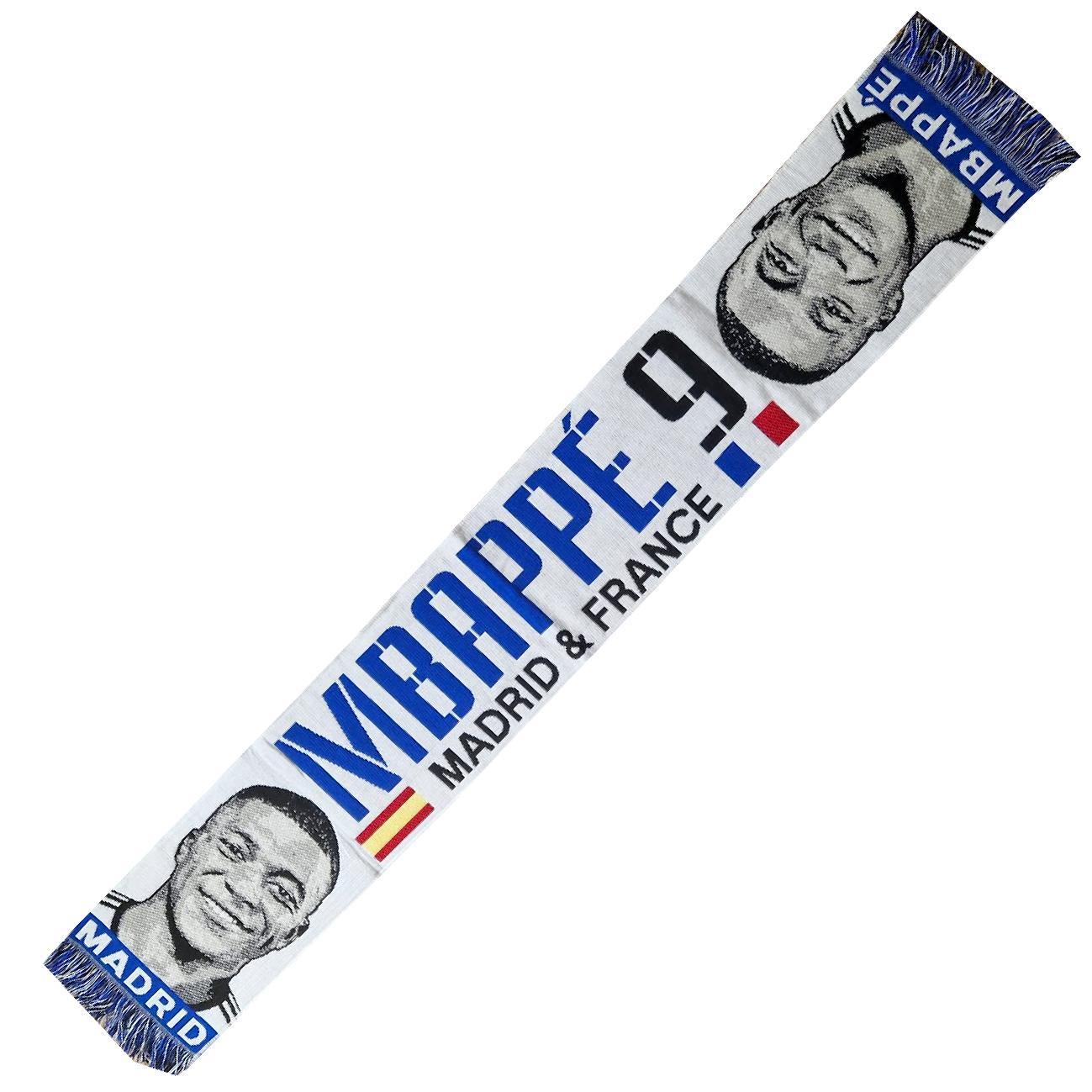Scarf Kylian Mbappe Madrid Calcio Sciarpa Scarves Gift Sa 100% ACRYLIC ...