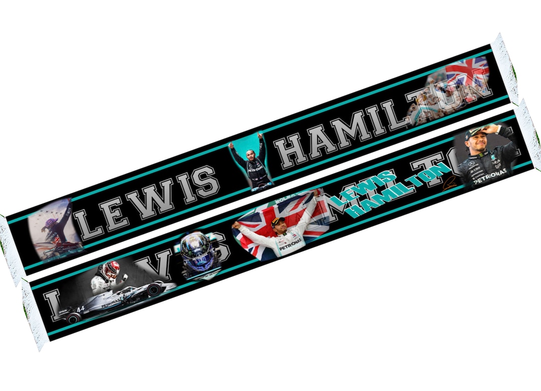 Scarf Lewis Hamilton England Uk Formula 1 Racing Pilot 2 Sides Schal ...