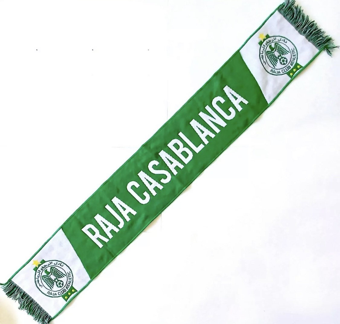 Scarf Raja Club Athletic Casablanca Calcio Sciarpa Scarves Gift Sa 100% ...