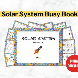 Solar System Printable Busy Book - Educational Mini Learning Folder for ...