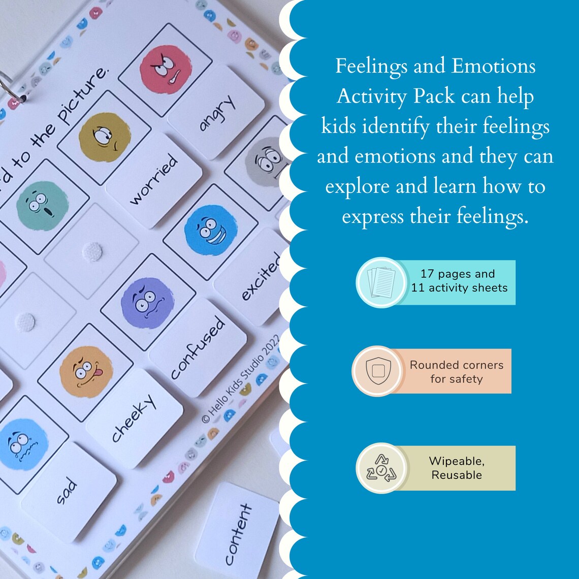 Feelings and Emotions Activity Pack for Preschoolers, Montessori ...