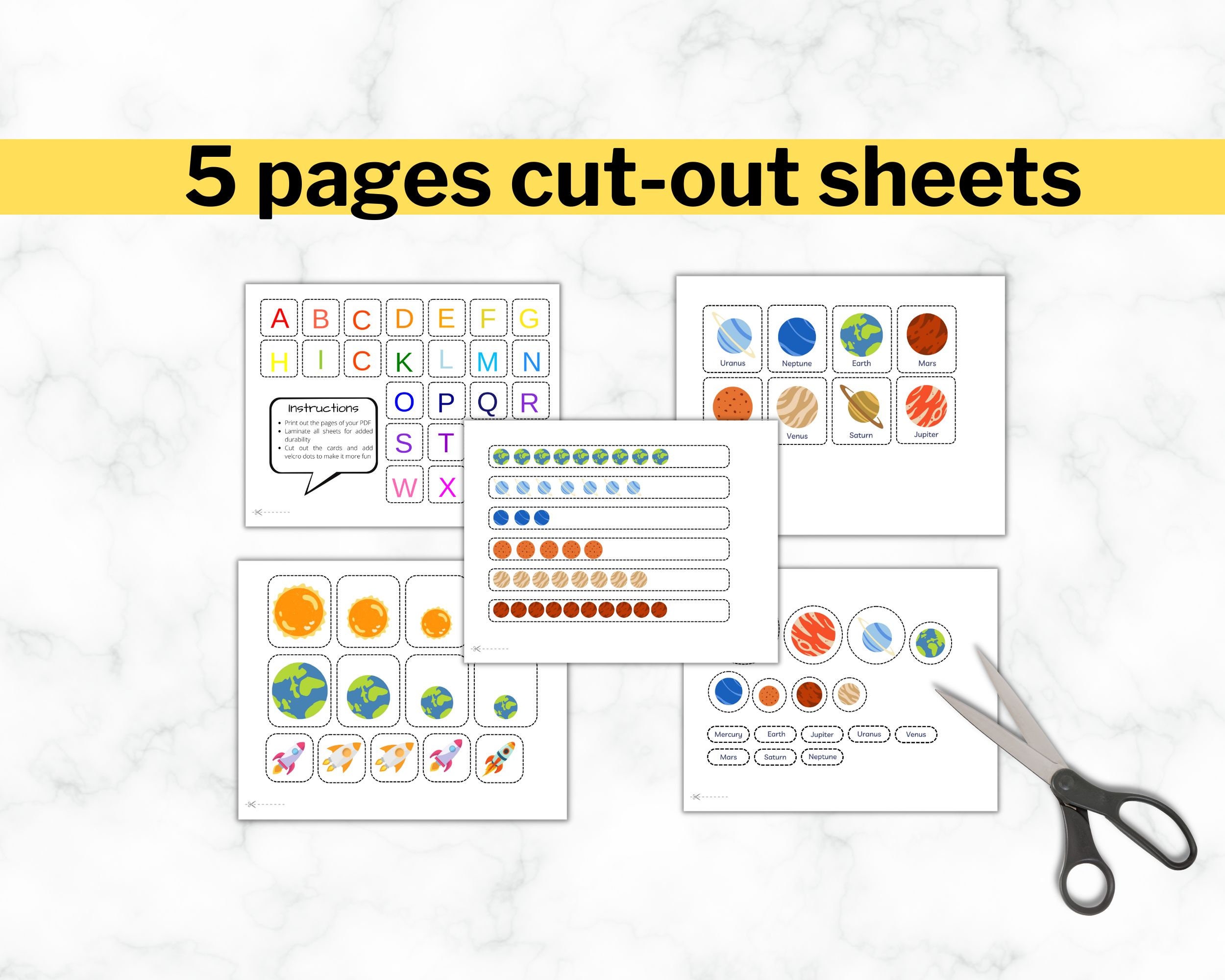 Solar System Printable Busy Book - Educational Mini Learning Folder for ...