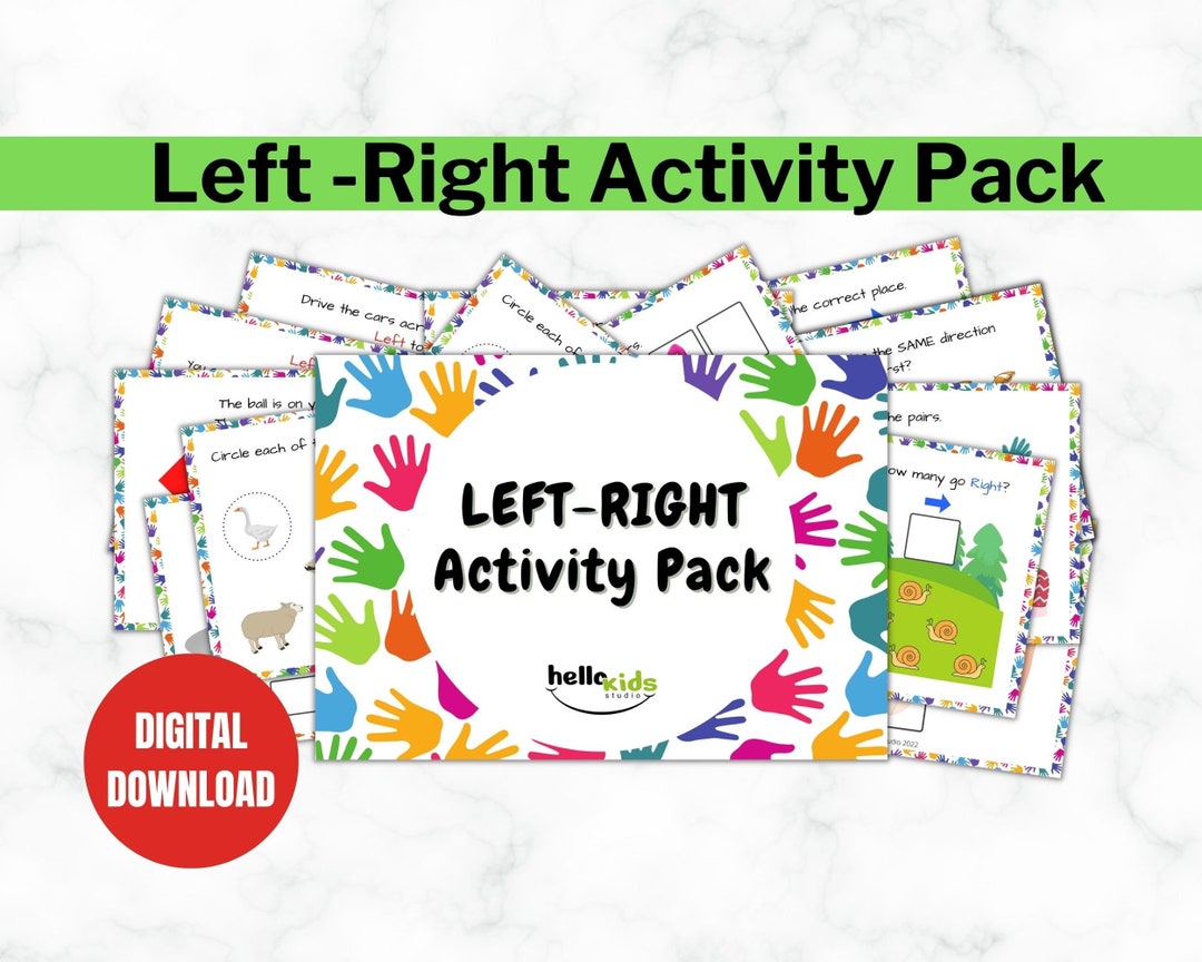 Left Right Activity Pack for Preschoolers: Digital Download, Homeschool ...