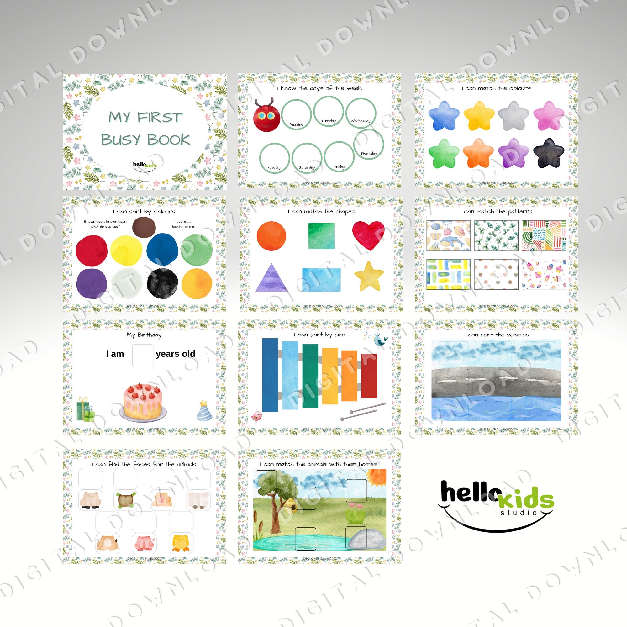 My First Busy Book Printable Activities for Toddlers and Preschoolers ...