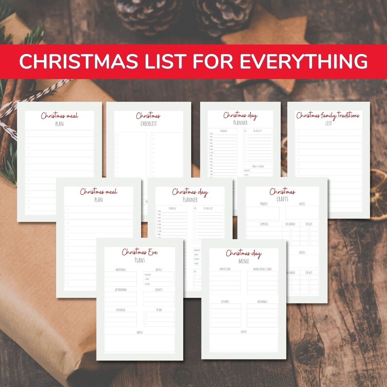 Christmas Planner Printable | Digital Christmas Binder Planner ...