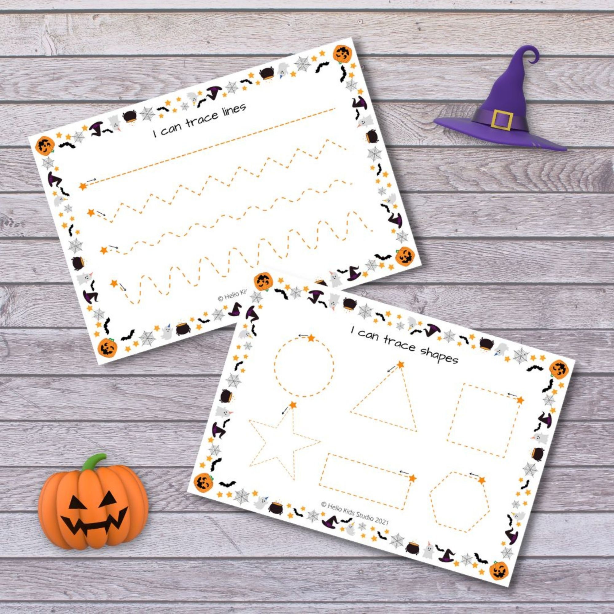 Halloween Worksheets Printable, Preschool Learning Mat, Fall Worksheets ...