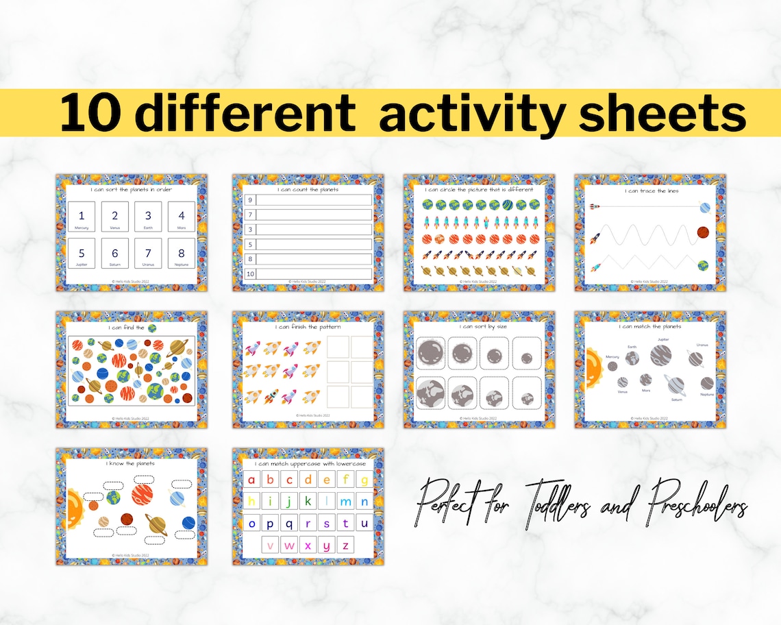 Solar System Printable Busy Book - Educational Mini Learning Folder for ...