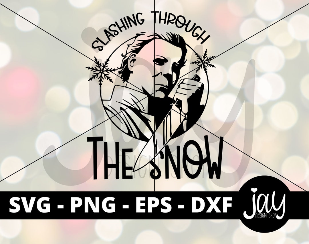 MM Christmas SVG - Slashing Through the Snow - Horror Christmas ...