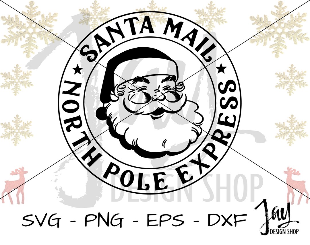 Santa Mail SVG North Pole Express Cut File Christmas - Etsy