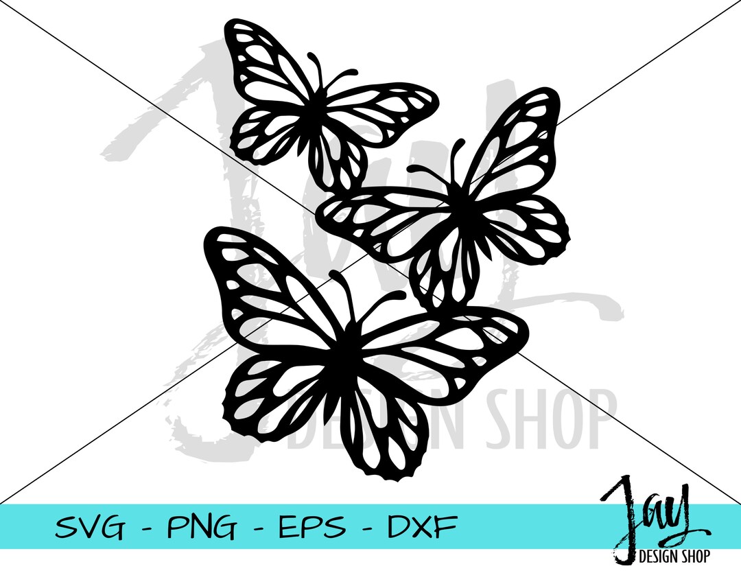 Butterfly SVG - Monarch Butterfly Cut Files - Butterflies PNG - 3 ...
