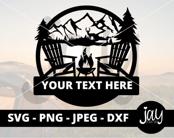 Mountain View Monogram SVG CNC Plasma Laser Outdoor - Etsy