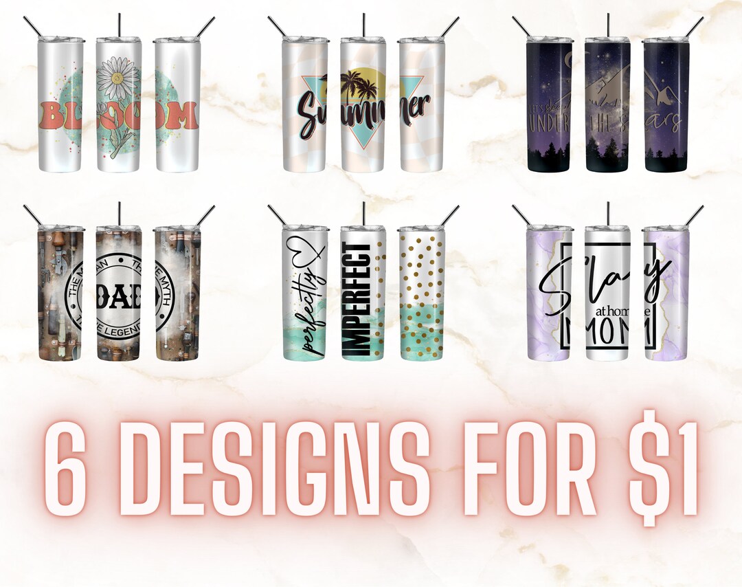 Tumbler Wrap Bundle, Variety of Different PNG Designs Available for ...