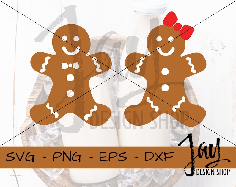 Gingerbread Man SVG Gingerbread Girl SVG Gingerbread Pair - Etsy