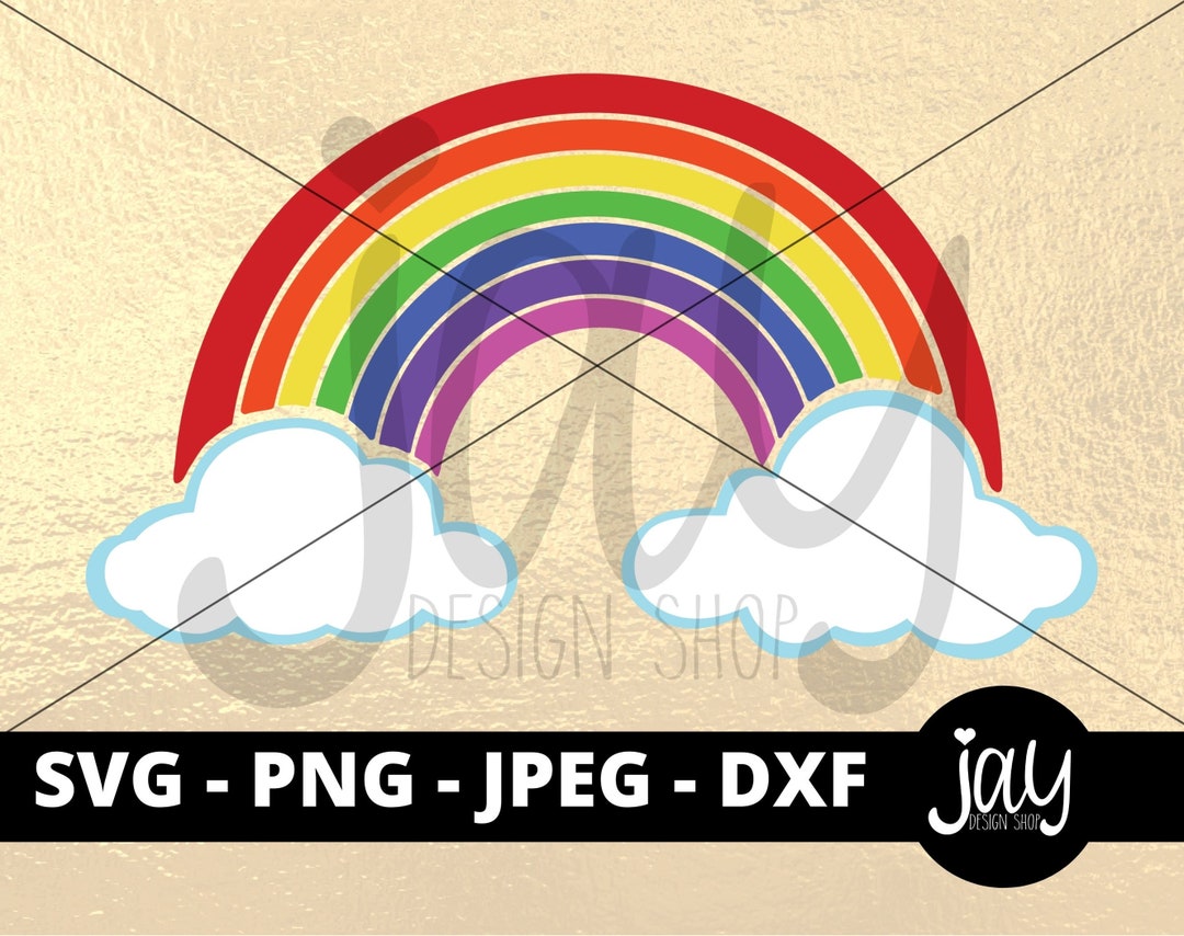 Rainbow SVG - Cloud Cut Files - Etsy