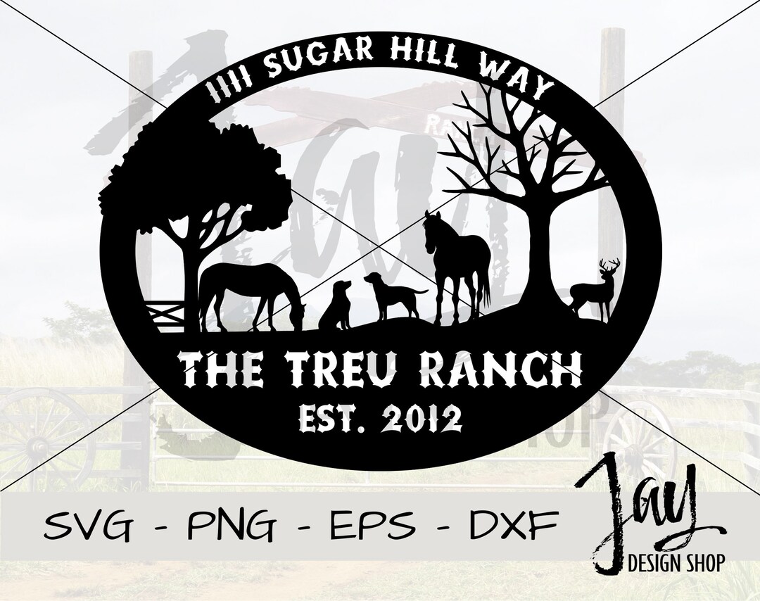 Ranch Monogram - Cowboy CNC Plasma Cut Files - Glowforge Designs - Farm ...