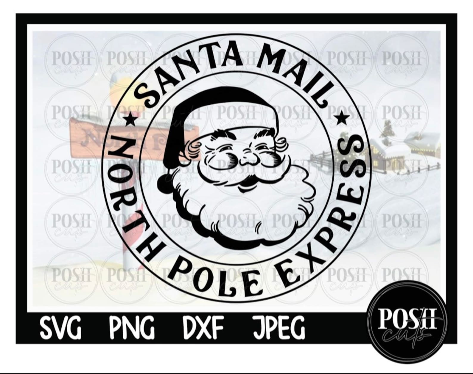 Santa Mail SVG North Pole Express Cut File Christmas - Etsy