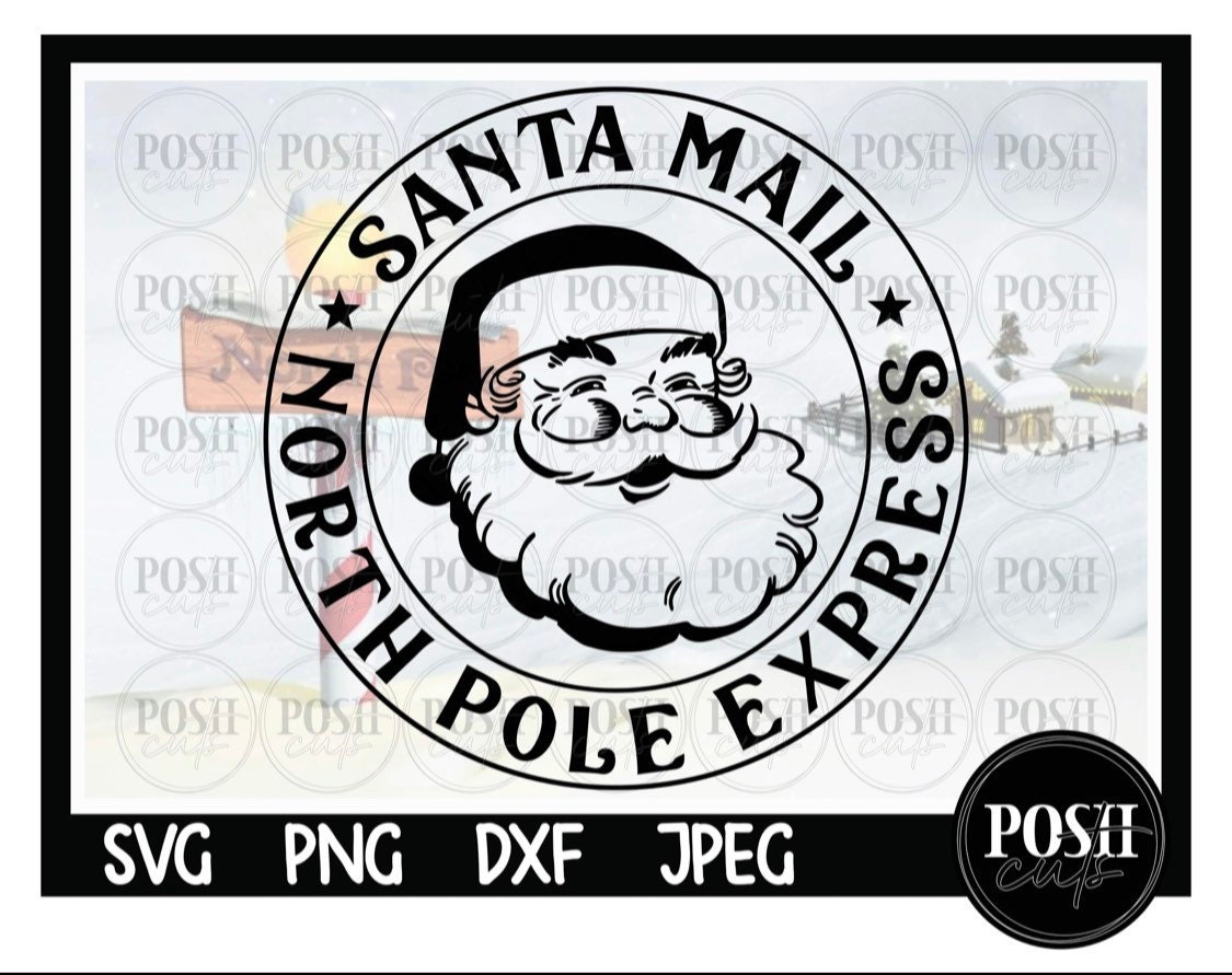 Santa Mail SVG North Pole Express Cut File Christmas | Etsy