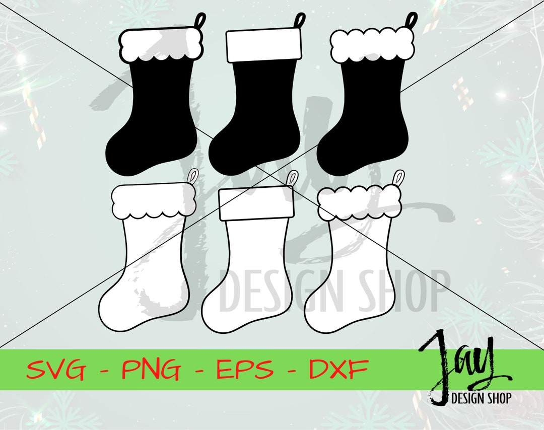 Christmas Stocking SVG - Stocking Bundle - Festive Stocking - Holiday ...