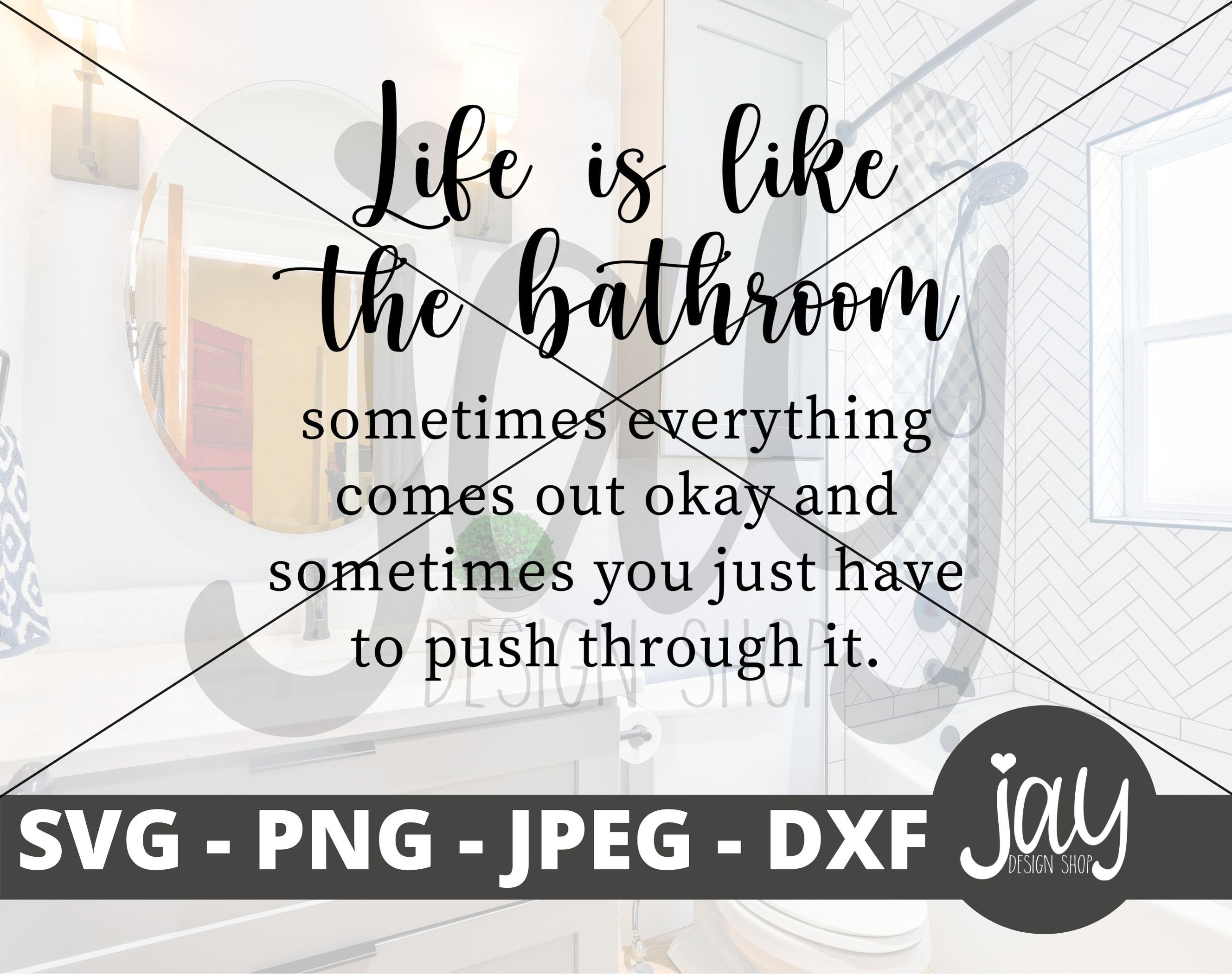 Bathroom SVG Bathroom Sign Digital Download Bathroom - Etsy