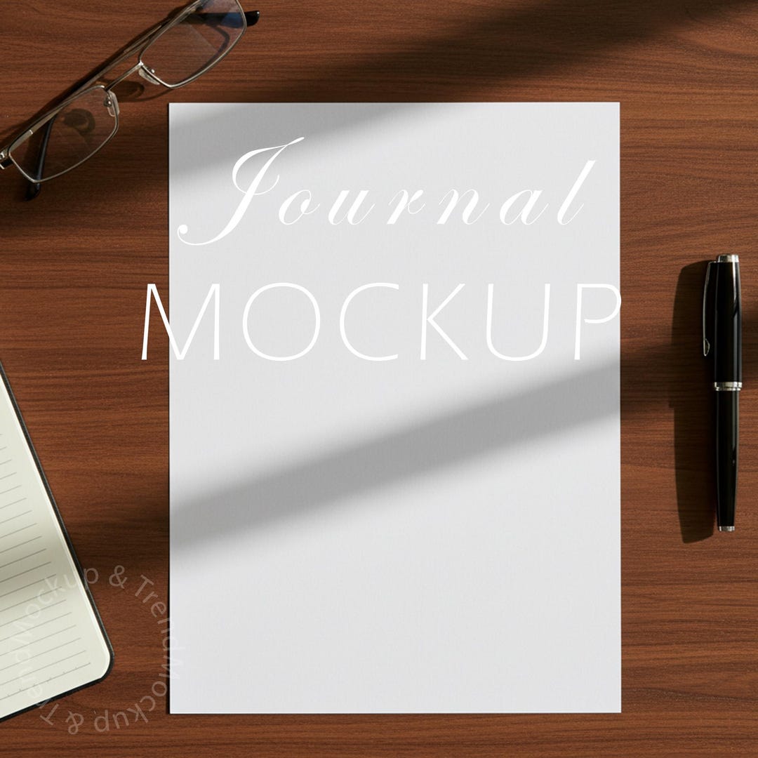 Minimalist Desktop Journal Mockup: Elegant Notebook Display (canva ...