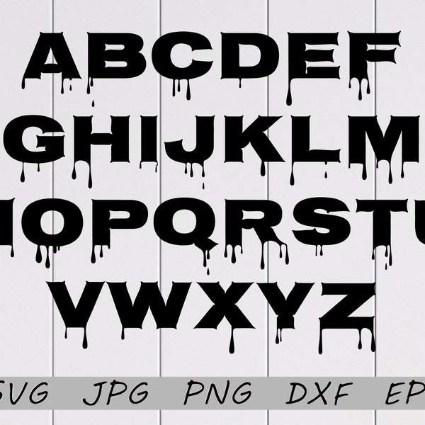 Dripping Letters - Etsy