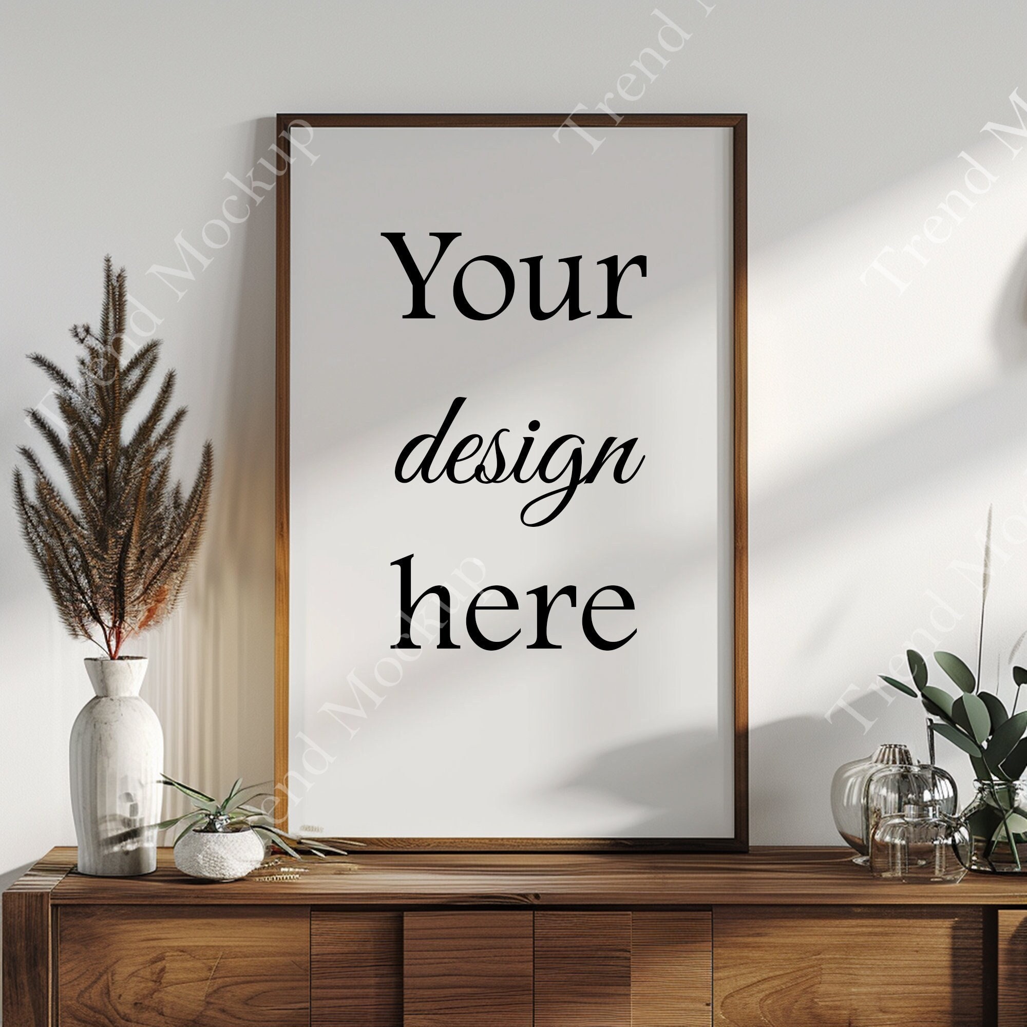 DIN A Vertical Frame Photoshop Mockup, Frame Mockup Collection, Natural ...