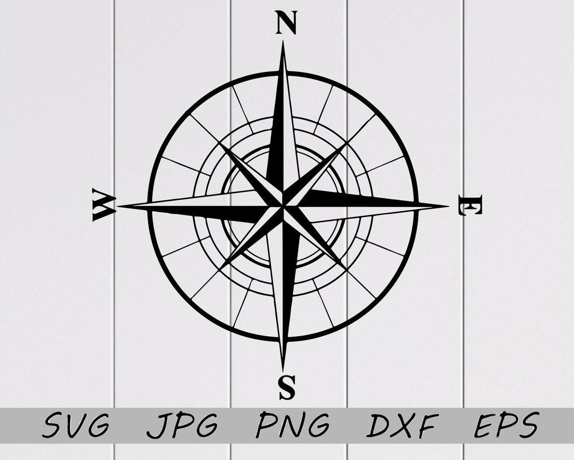Compass Svg Compass Silhouette SVG Nautical Compass Svg - Etsy New Zealand
