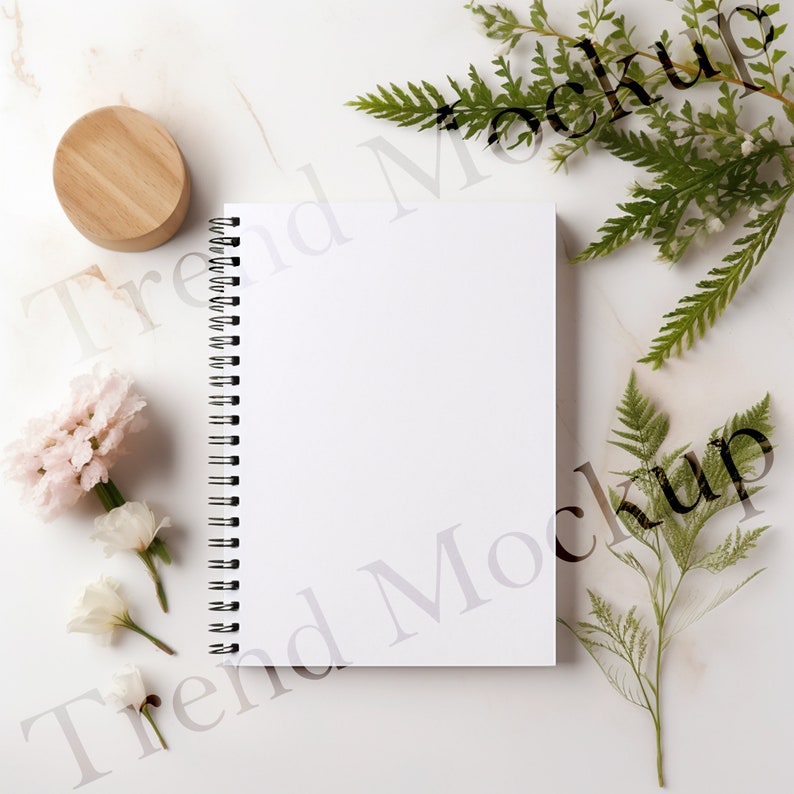 Spiral Notebook Mockup, Bundle Boho Mockup Book Mock Ups, Planner ...
