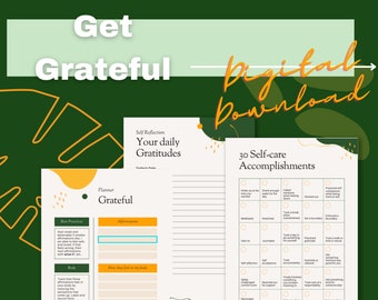 GRATITUDE JOURNAL PRINTABLE/ Self Care Planner/ Mental - Etsy