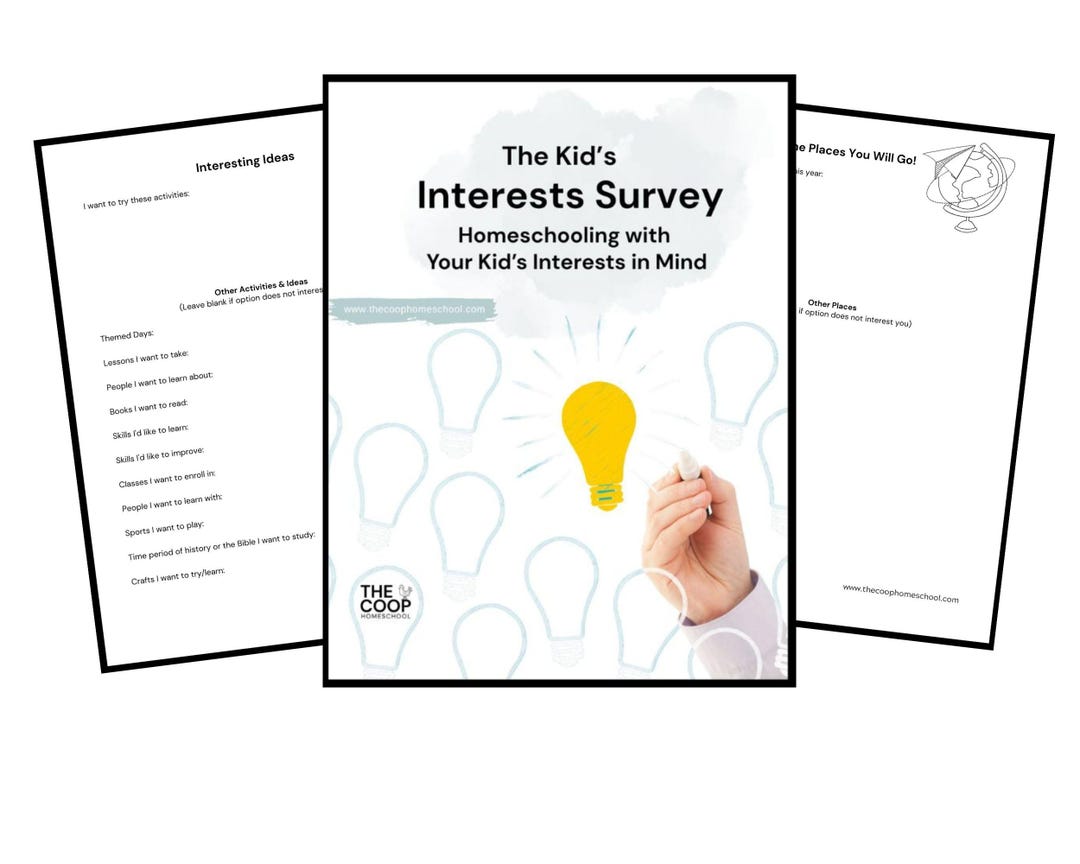 Kids Interests Survey Activity Packet | Planning for School and ...
