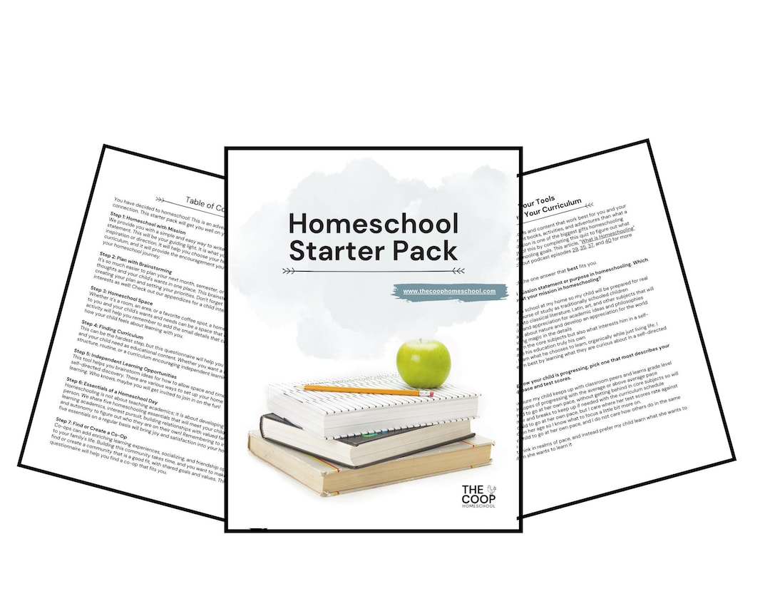 Homeschool Starter Pack - Printable Workbook With Practical Steps to ...