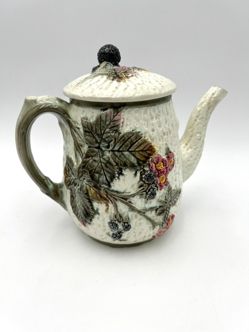 Antique Wedgwood Majolica Argenta Blackberry Teapot - Etsy