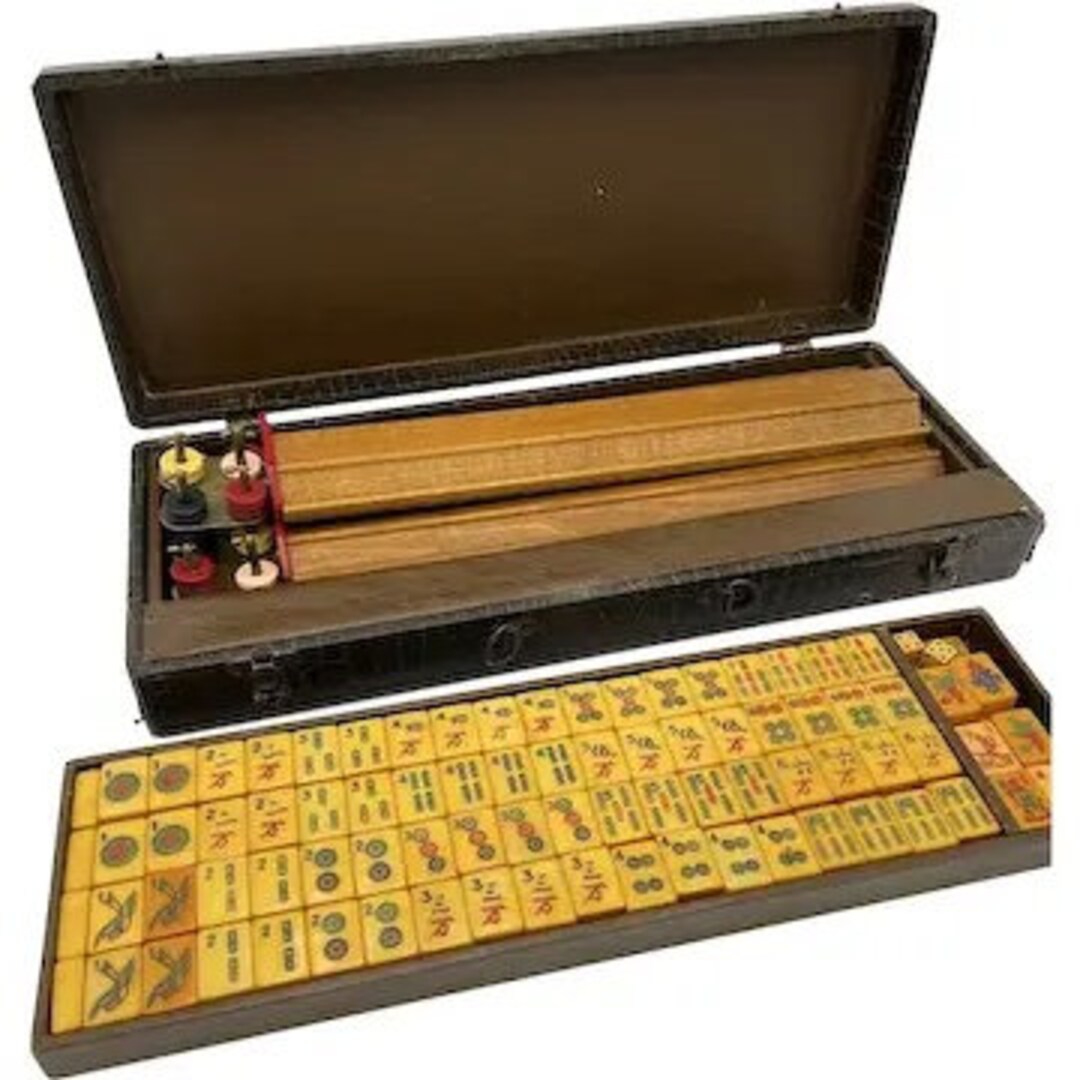 Mid Century Bakelite Mahjong Set - Etsy Australia