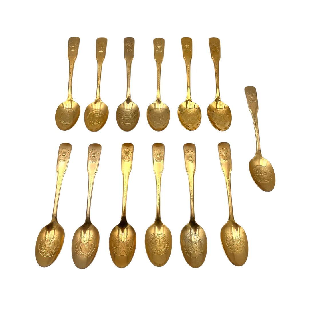Set of 13 Vintage International Bicentennial State Spoons - Etsy