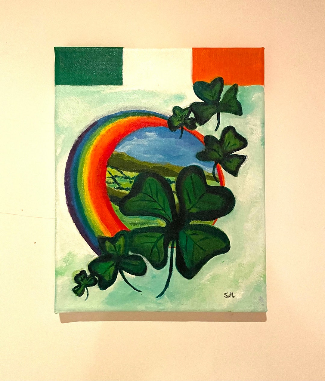 Canvas Painting,original Art, Irish Theme Painting, Irish Heritage Gift ...