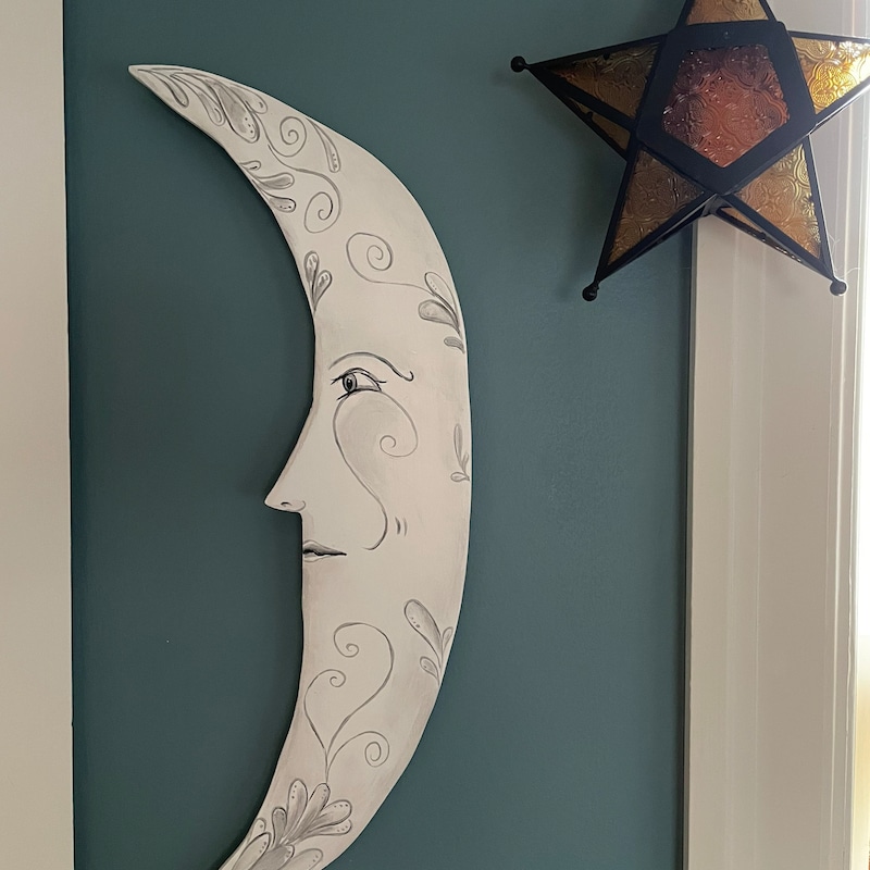 Paper Mache Moon - Etsy